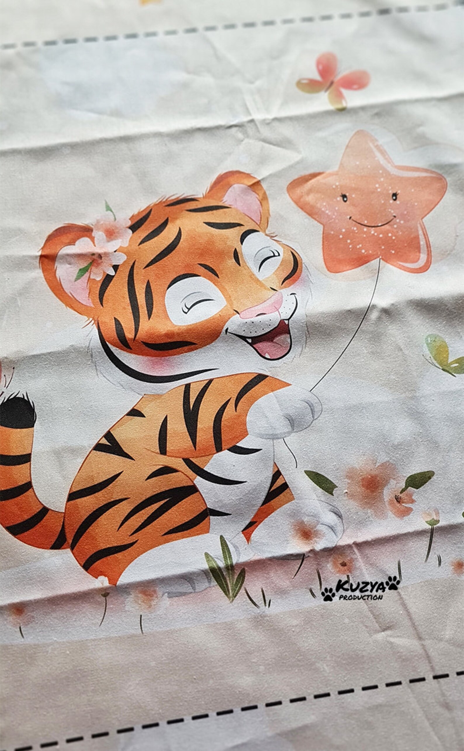 Baby Fabric Panels Cute Little Tigers. Fabric Panels for Quilting ...