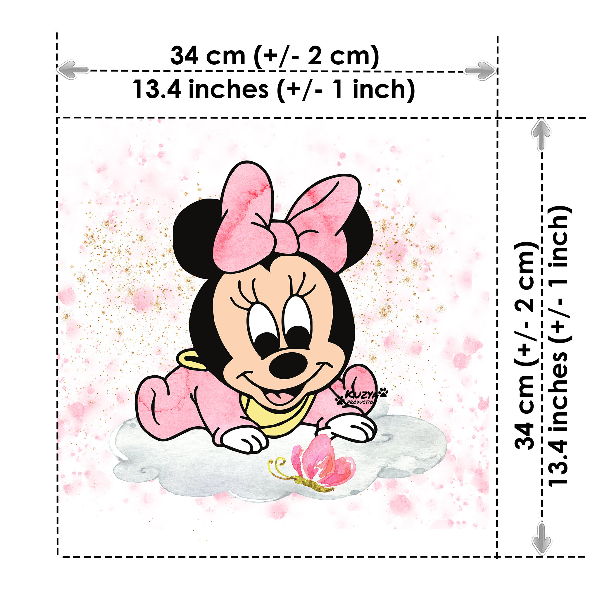 Fabric Panels for Quilting Pink Baby Minnie Mouse. Quilt Panels for ...