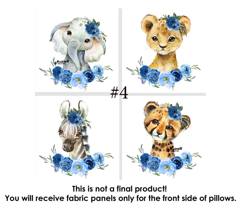 Safari Animals Fabric Panels for Quilting. Cotton Baby Panel. Animal ...