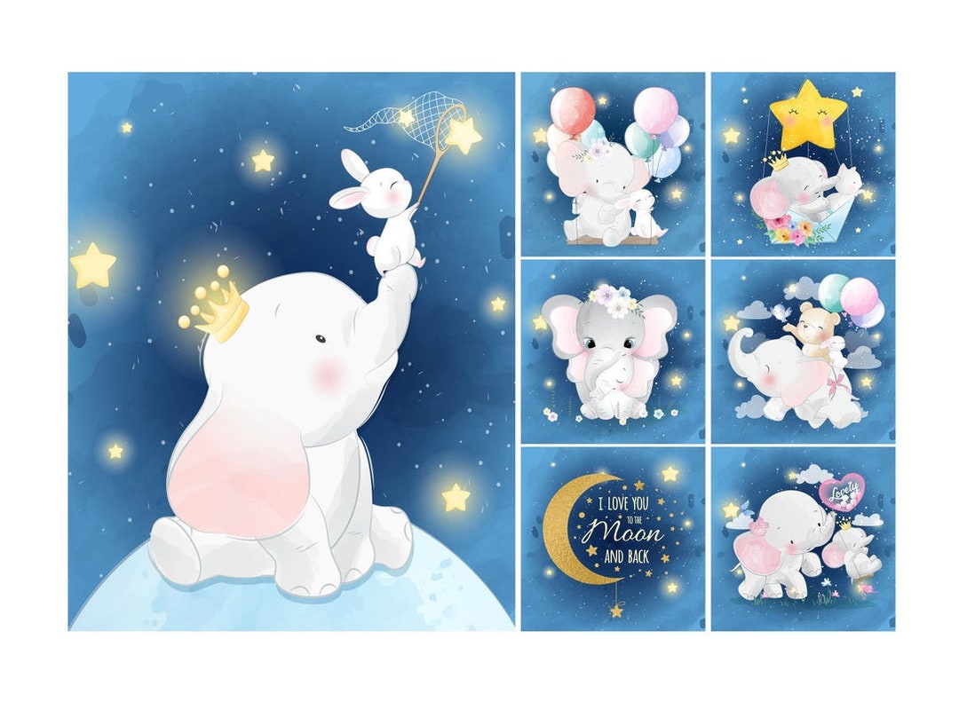 Baby Fabric Panels Set for Crib Bedding. Nursery Quilting. Quilting ...