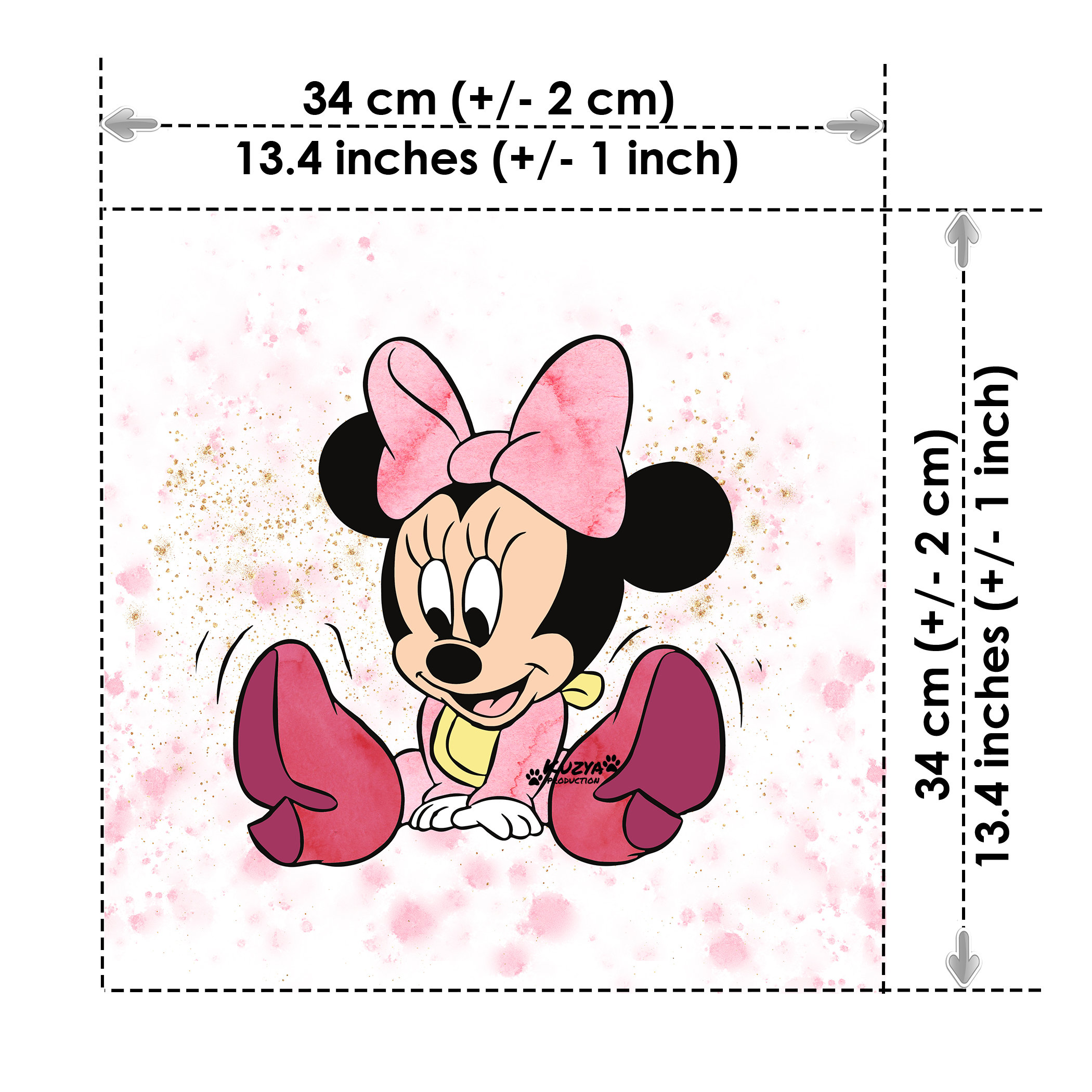 Fabric Panels for Quilting Pink Baby Minnie Mouse. Quilt Panels for ...