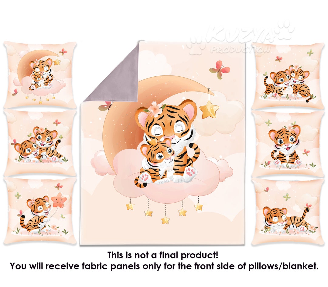 Baby Fabric Panels Cute Little Tigers. Fabric Panels for Quilting ...