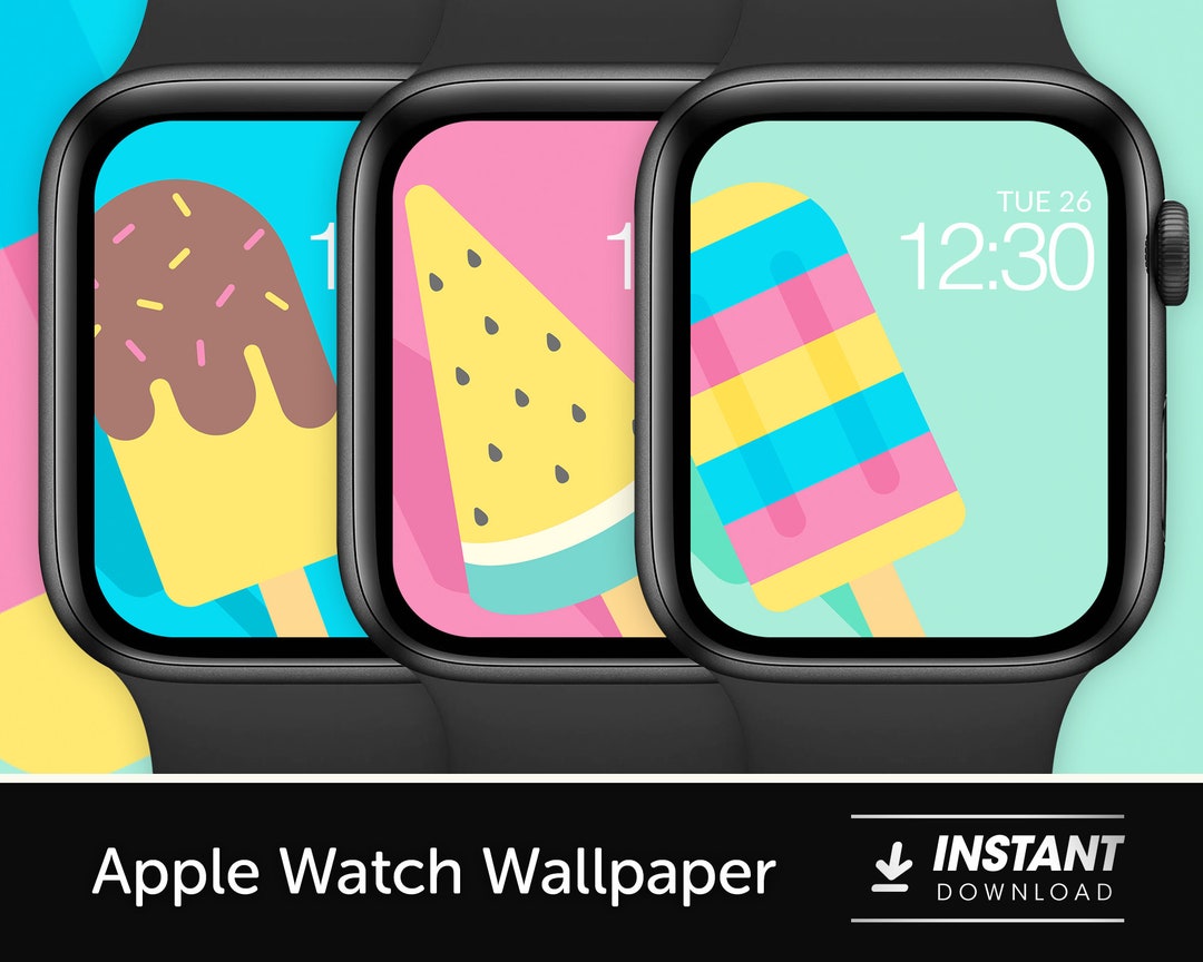 Summer Apple Watch Face Background Wallpaper Digital Download Popsicle ...