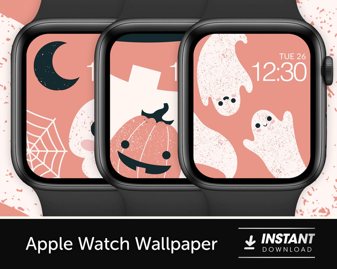 Halloween Apple Watch Face Background Wallpaper Digital Download Ghosts ...