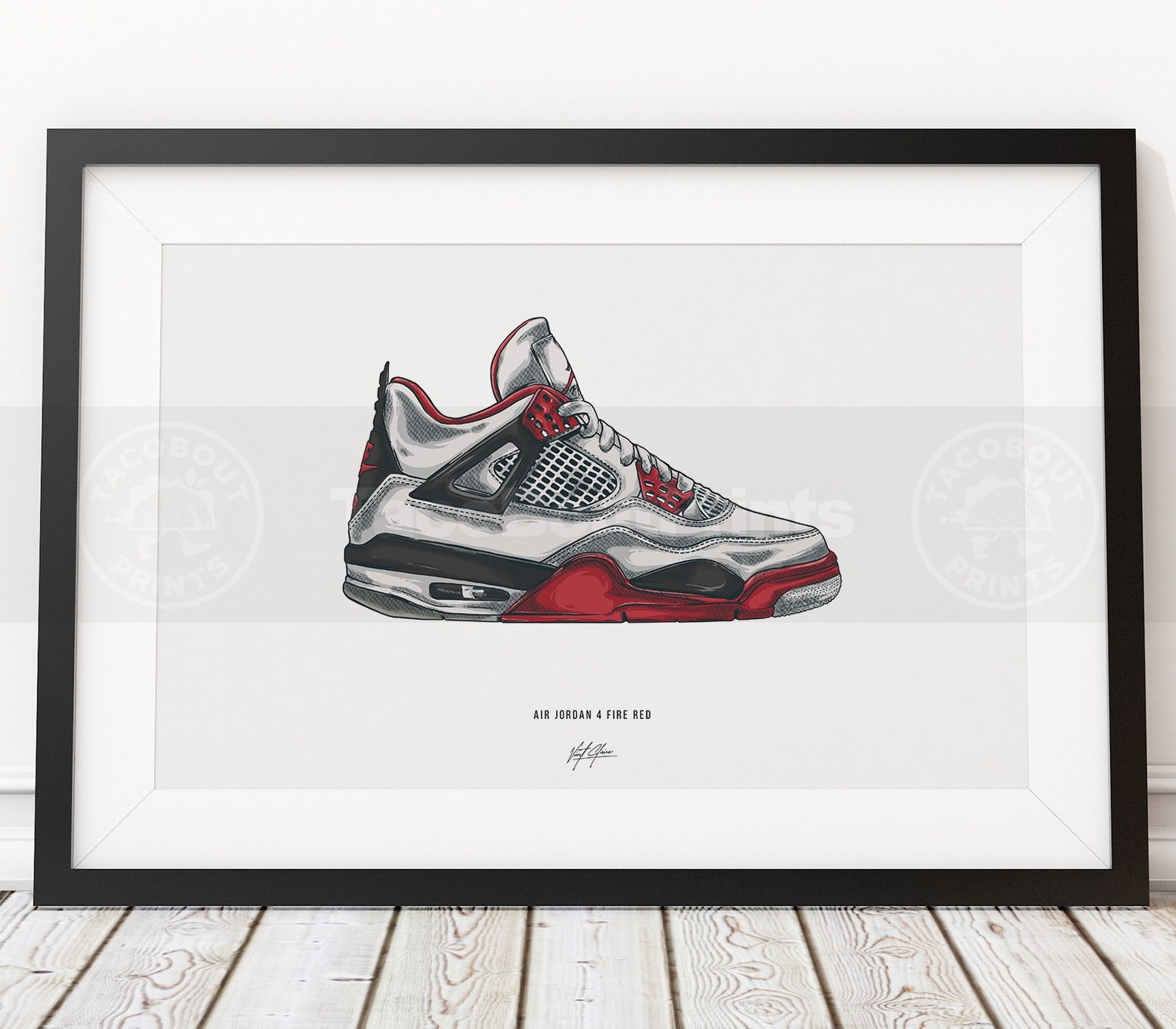 Air Jordan 4 Print Poster Air Jordan 4 OG Art Illustrated - Etsy