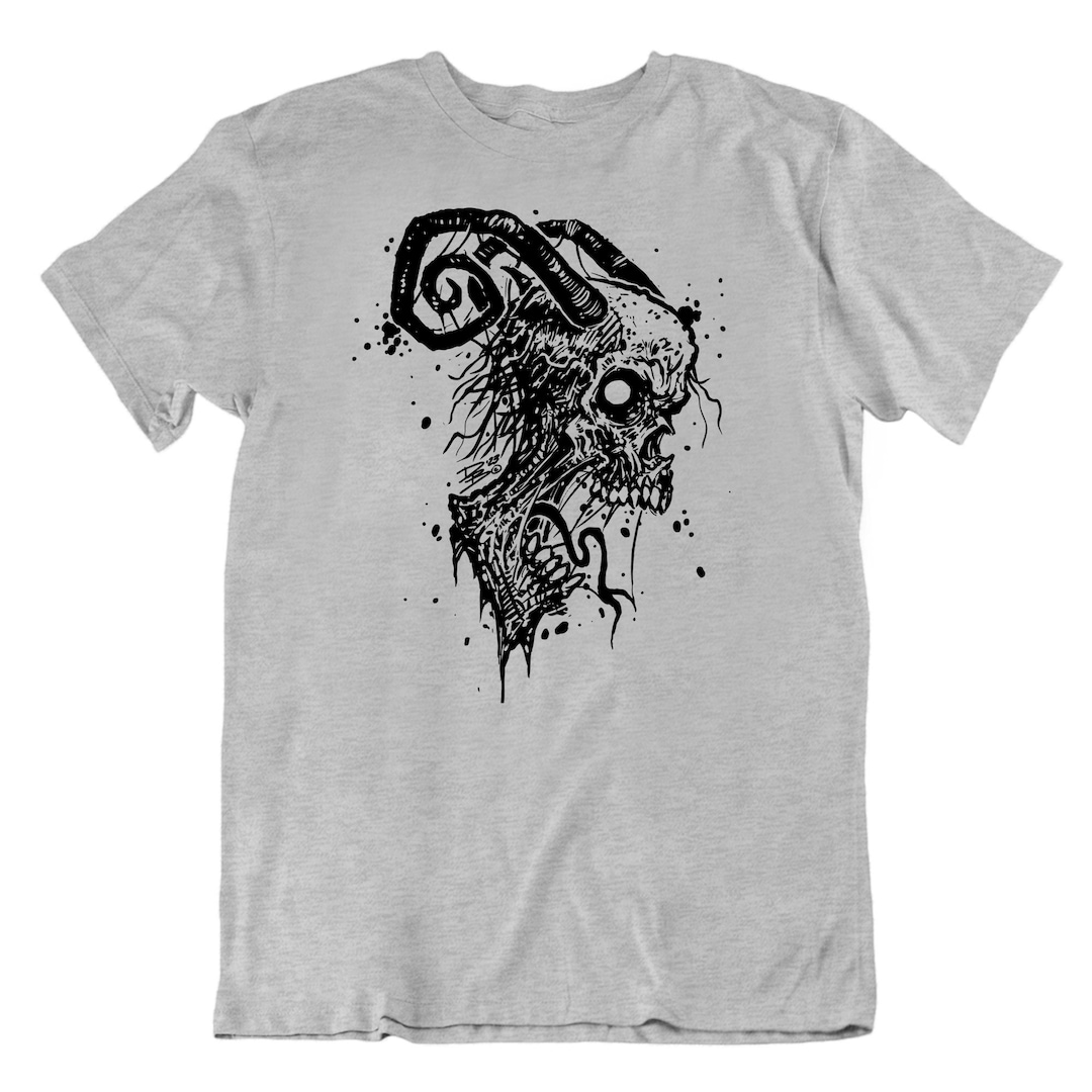 Horned Demon III, Tshirt, Dark Art Tshirt, Dark Art, Art Shirt, Graphic ...