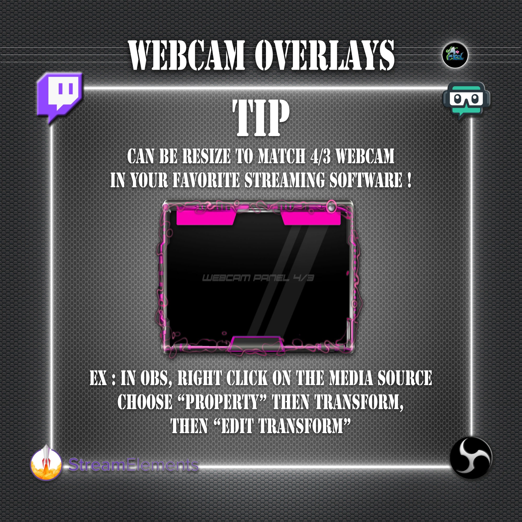 Animated Webcam Overlay - 8 Different Colors - for Dressing up Video ...