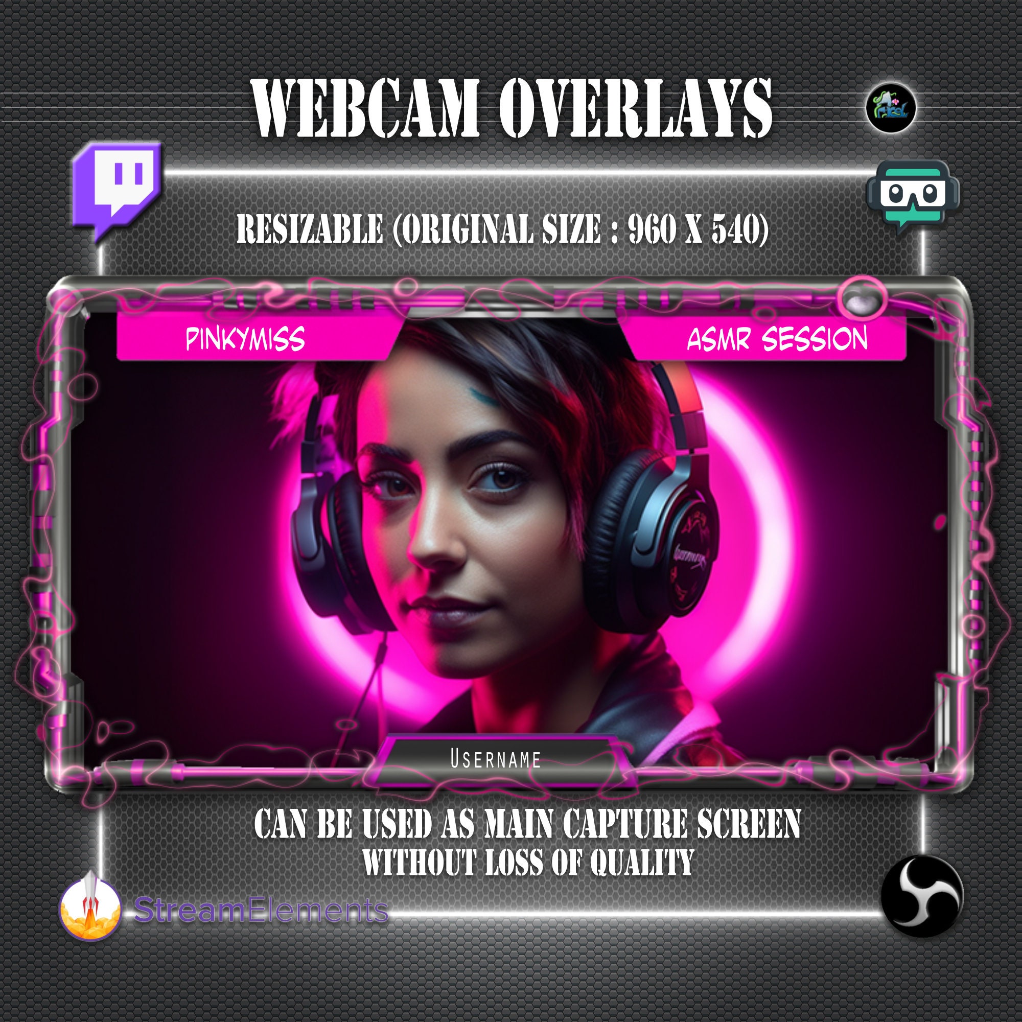 Animated Webcam Overlay - 8 Different Colors - for Dressing up Video ...