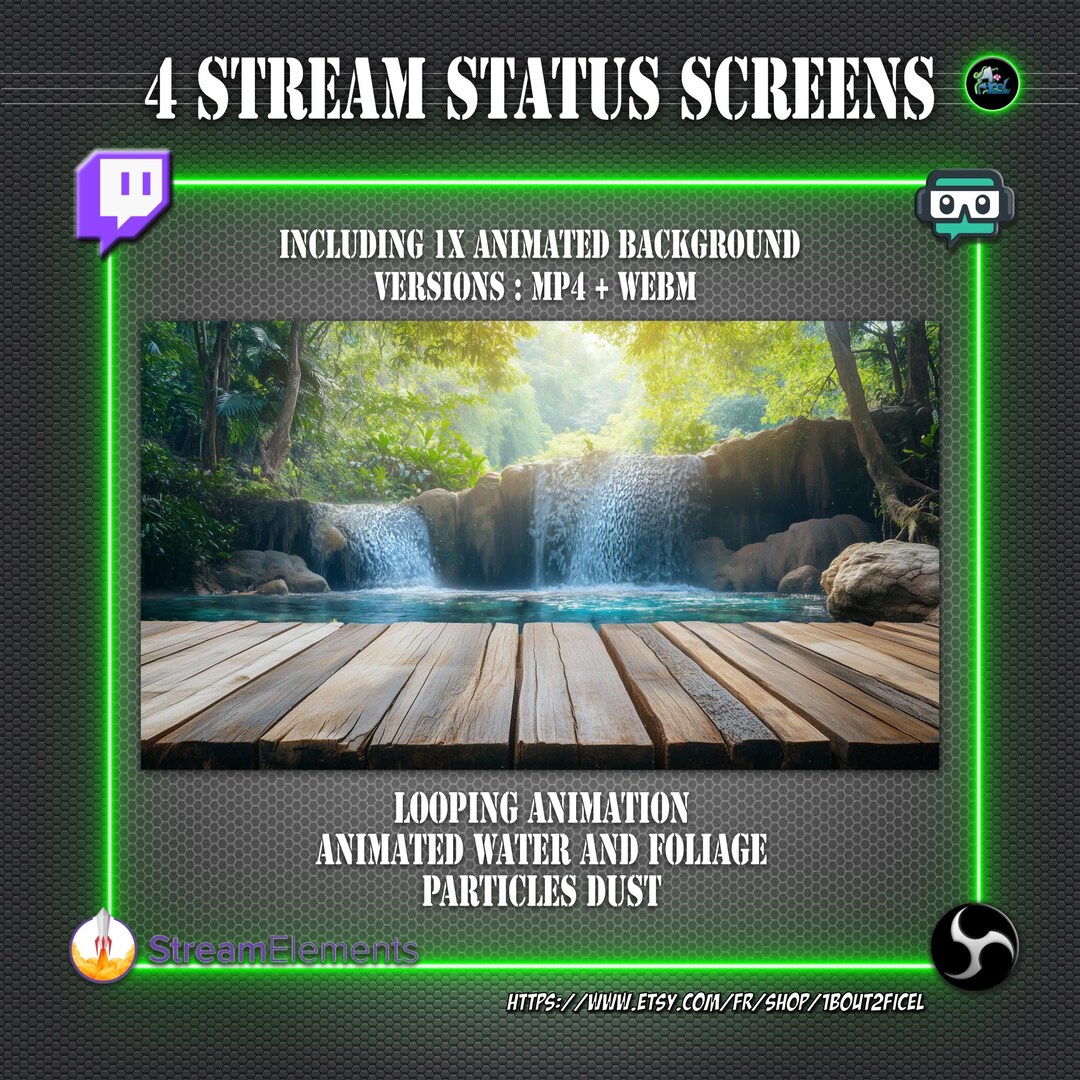 HD Animated Jungle Streaming Pack - Looping Background + 4 Status Scenes MP4 - Etsy