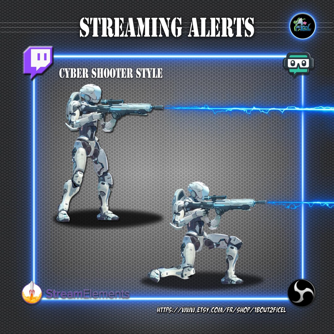 Animated Stream Alert - Cyber Shooter - Etsy