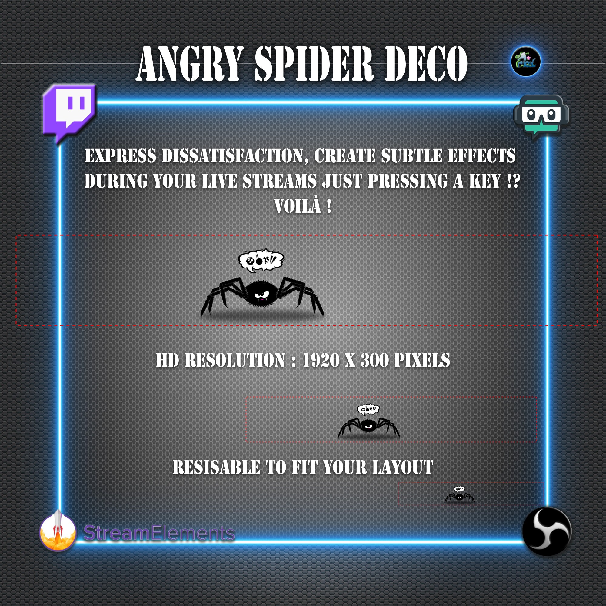 Animated Spider – Decoration Overlay for Streaming & Video Editing - Etsy