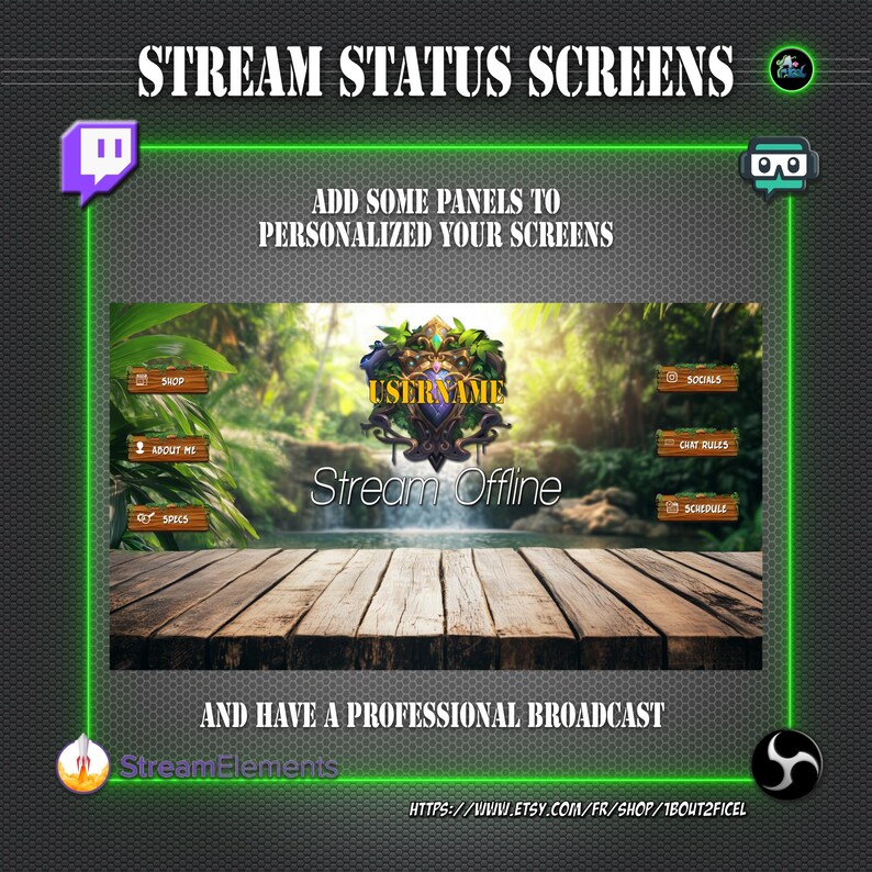 HD Animated Jungle Overlay for Streamers and Vtubers - Background ...