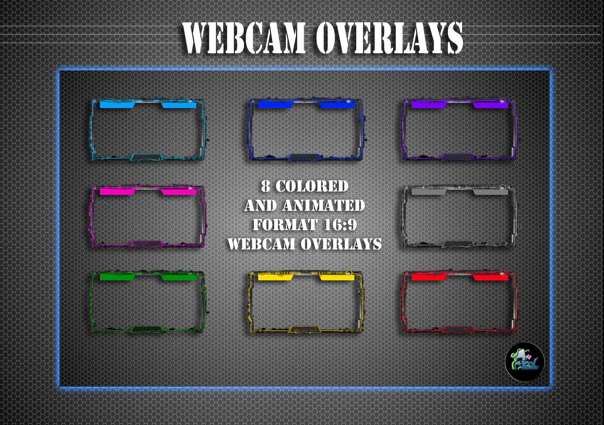 Animated Webcam Overlay 8 Different Colors for Dressing up - Etsy
