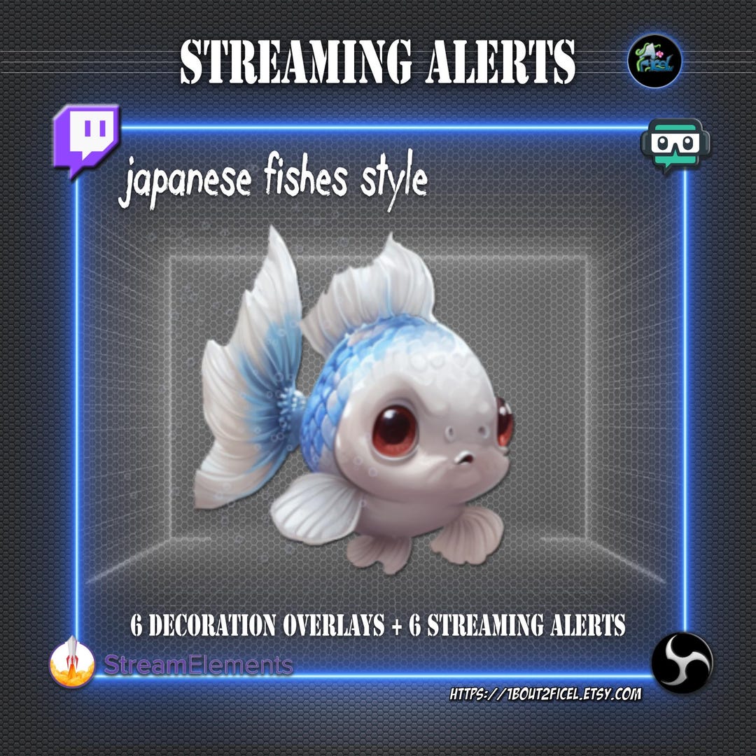 Animated Japanese Fish Stream Alerts + Decorations for Streamers ...