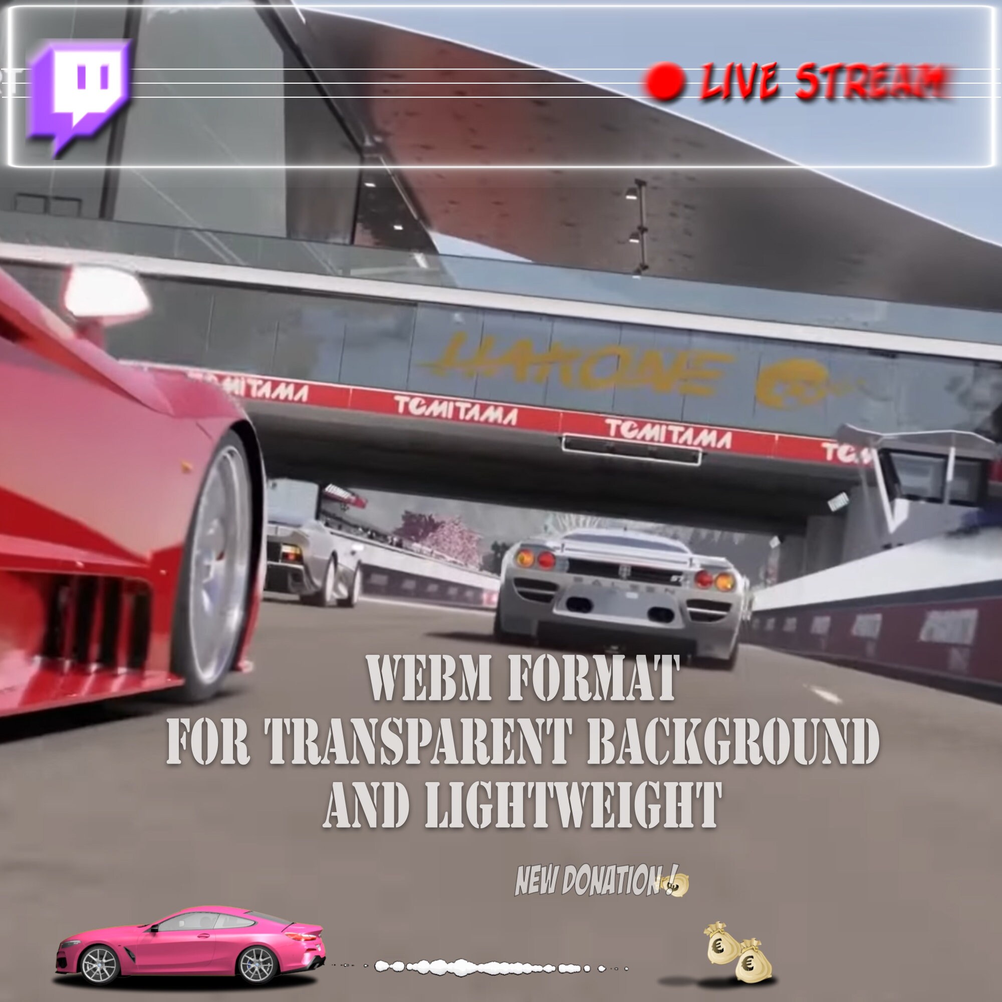 Streaming Alert BMW 8 3d Car Pink Color 3d Twitch Alert - Etsy