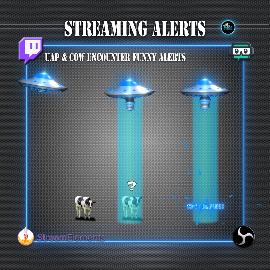Streaming Alert Uap Alert Ufo Alert Pan Alert Ufo Alert Funny Cow Blue ...