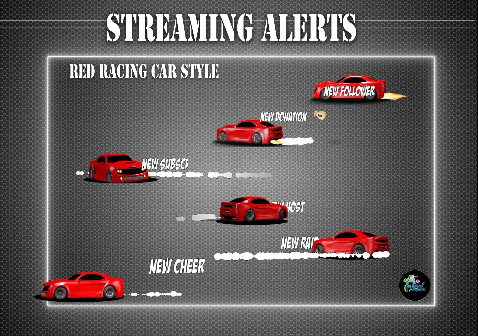 Red Racing Car Alerts for Streaming - Etsy