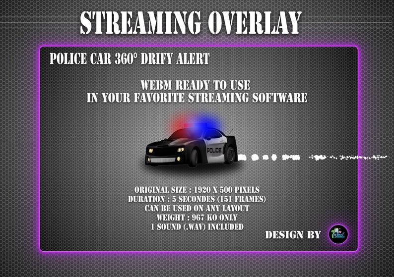 Stream Overlay Police Car 360 Drift - Etsy