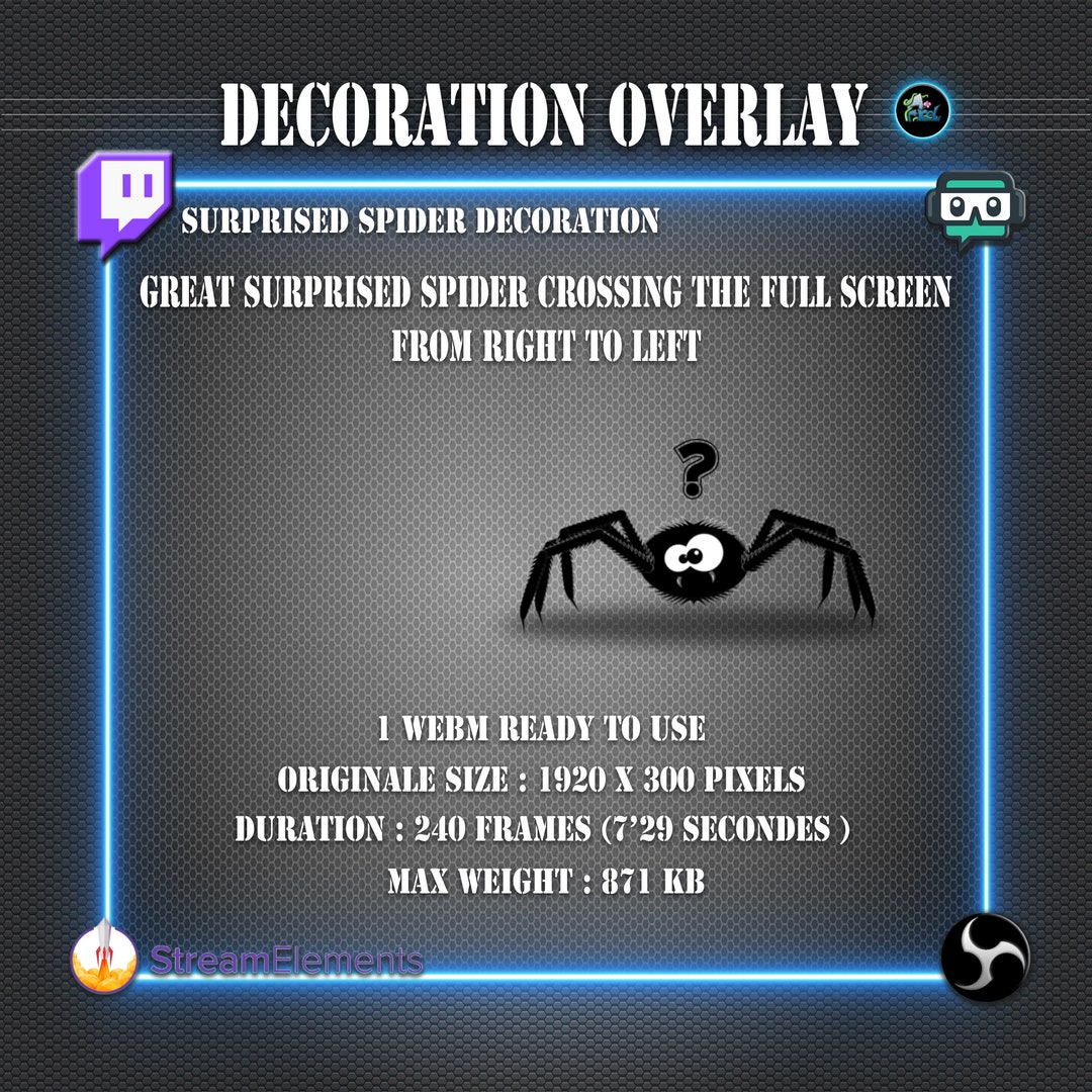 Spider Crossing the Screen From Right to Left Surprise Interlude Stream ...