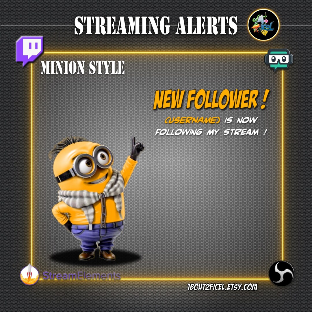Animated Twitch Alerts – Minion-style Pack of 8 Transparent Webm Files ...