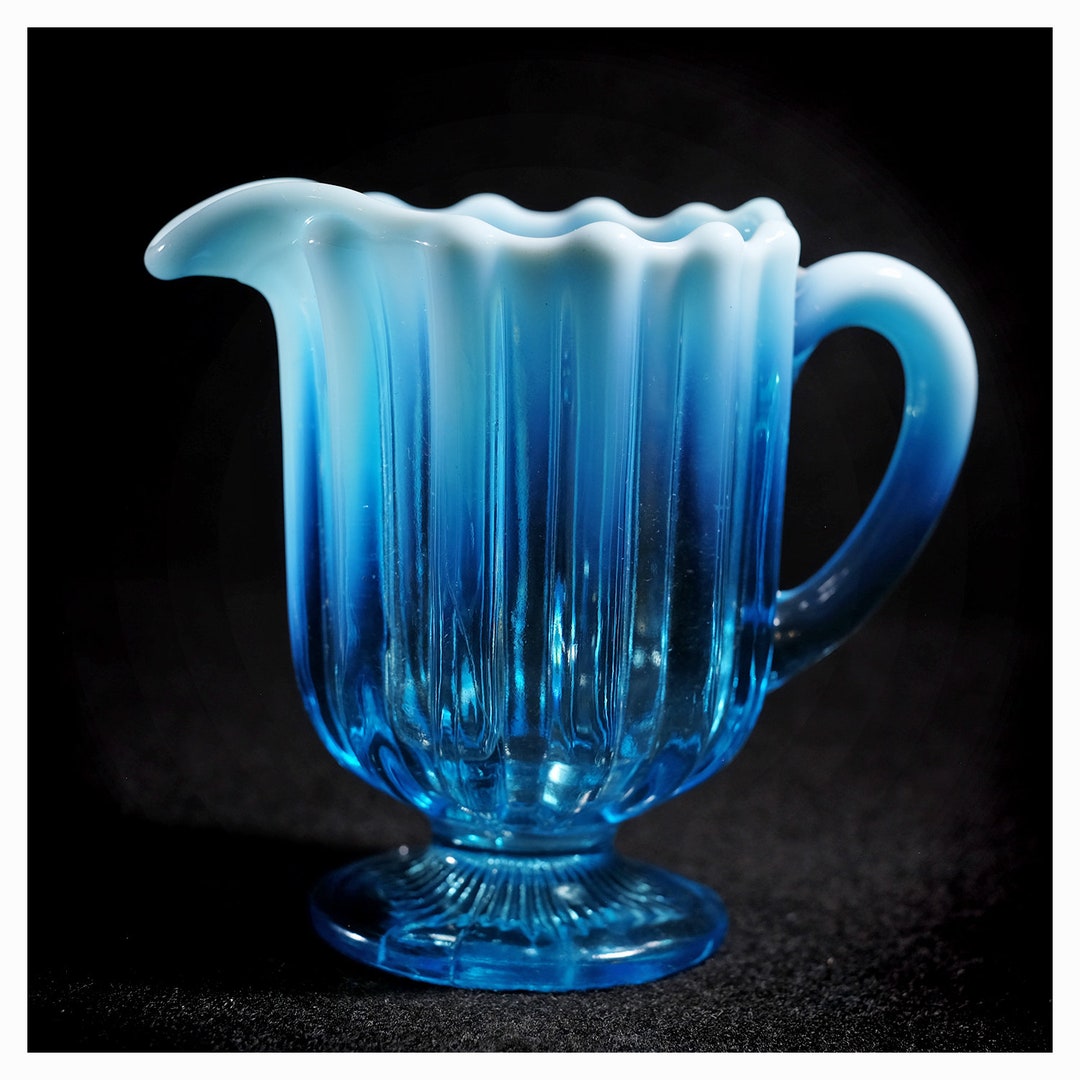 1890 Antique Glass Davidson Pearline Brideshead Creamer - Etsy