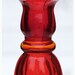 Large Ruby Glass Fluted Candlesticks, Red Glass Candle Holders ...