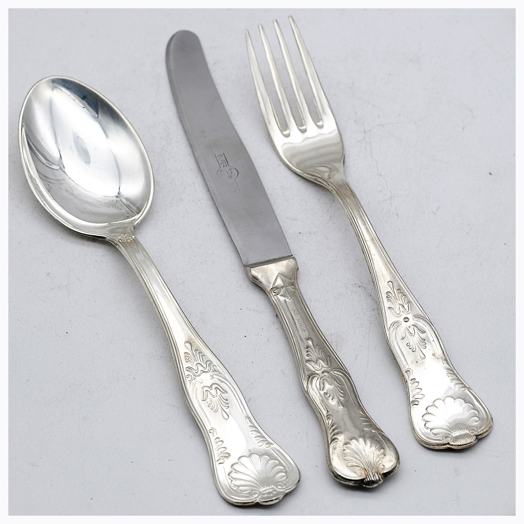 Vintage Kings Pattern Silver Plated Cutlery Arg 800 - Etsy