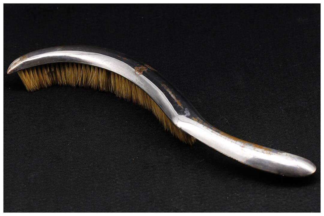 Antique Silver Plated on Copper Crumb Brush Sweeper, Art Nouveau Silent ...