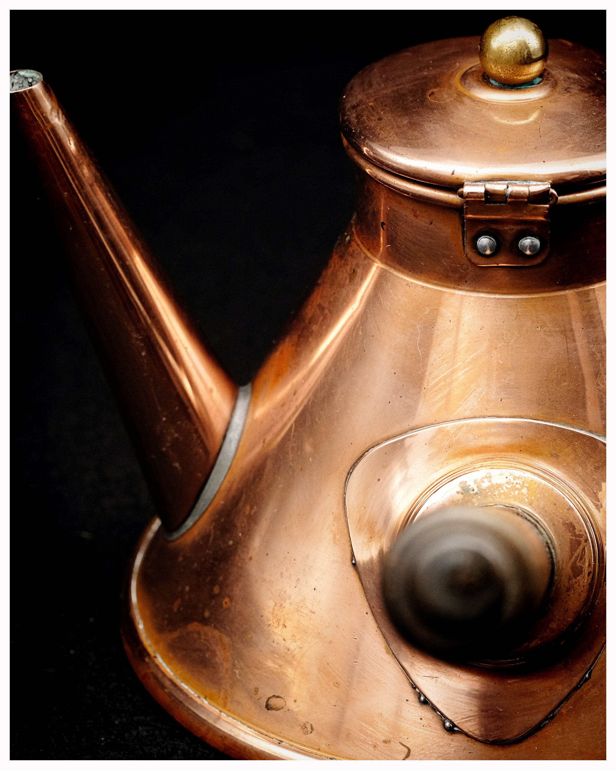 Vintage Copper Chocolate Pot Coffee Pot Wooden Handle Solid - Etsy