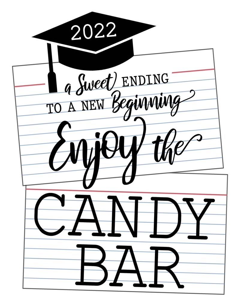 Graduation Candy Bar Signs Printable Grad Party Decoration - Etsy
