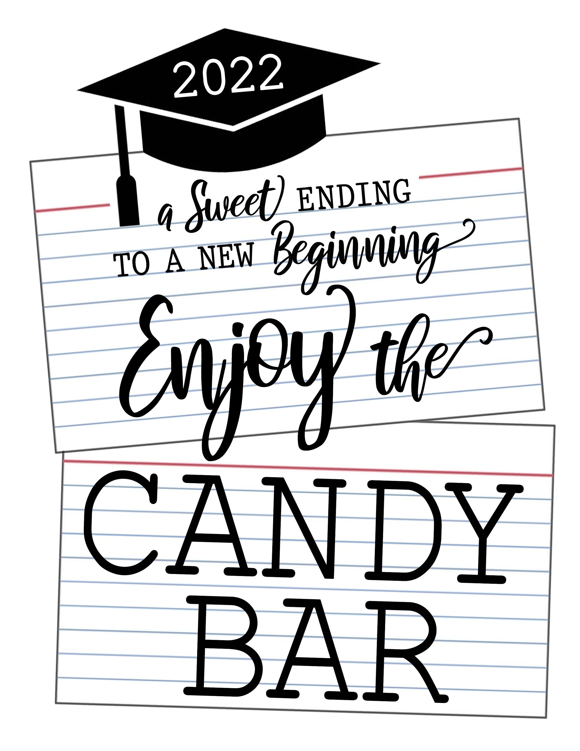 Graduation Candy Bar Signs Printable Grad Party Decoration - Etsy