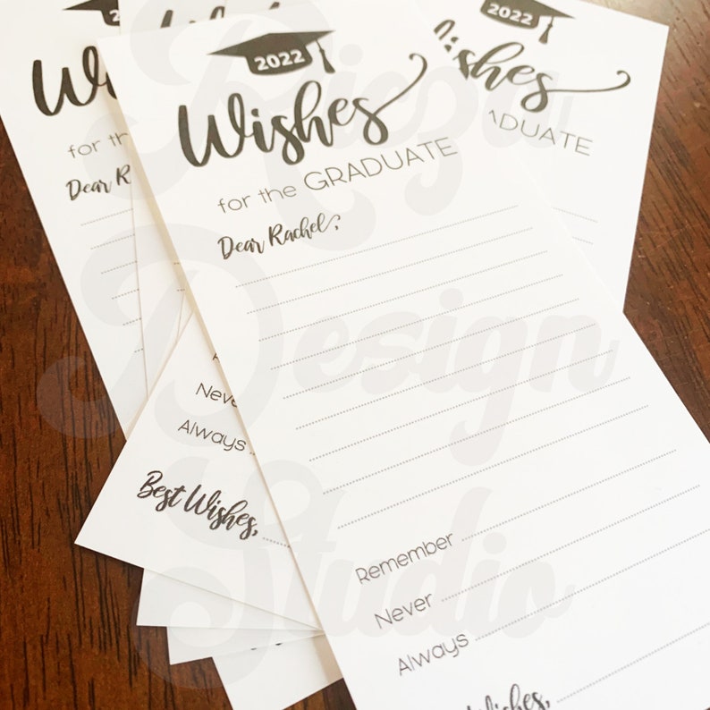 Graduation Wishes Cards & Sign Bundle - Personalized Cards for ...