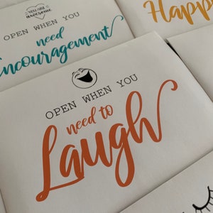 Open When Envelopes - College Bound University Gifts, Custom Going Away ...