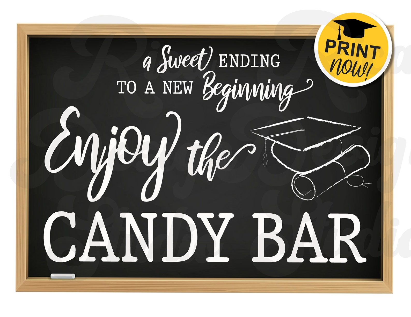 Graduation Candy Bar Signs Printable Grad Party Decoration - Etsy