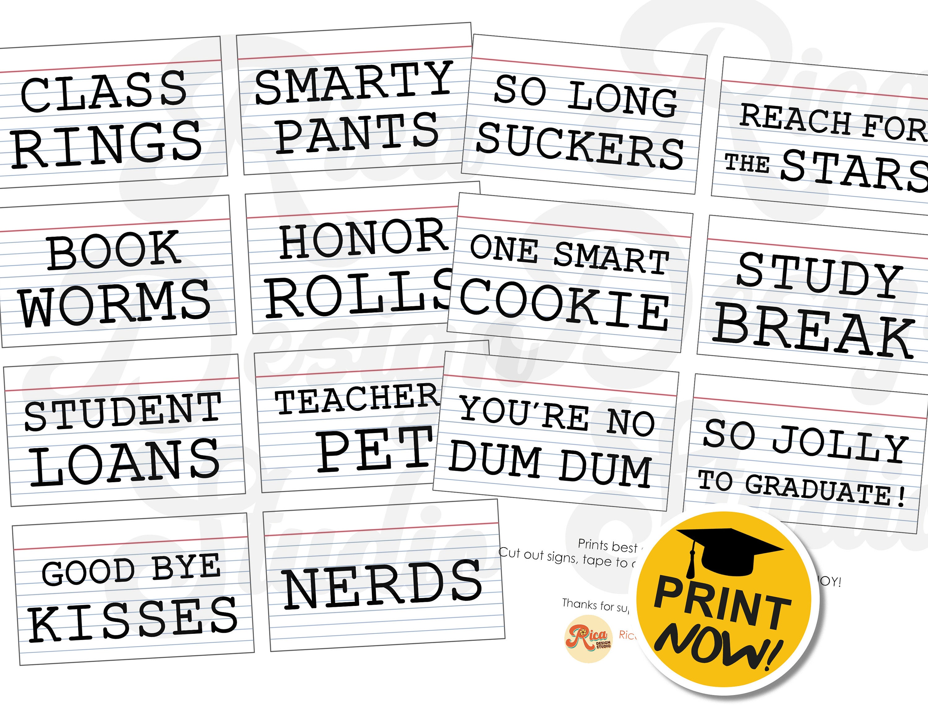 Graduation Candy Bar Signs Printable Grad Party Decoration - Etsy