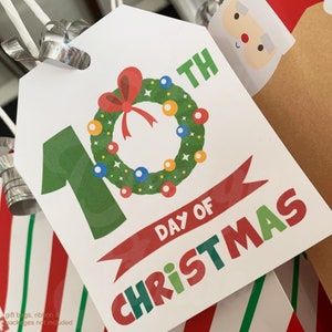12 Days of Christmas Printable Gift Tags - Twelve Days of Christmas ...
