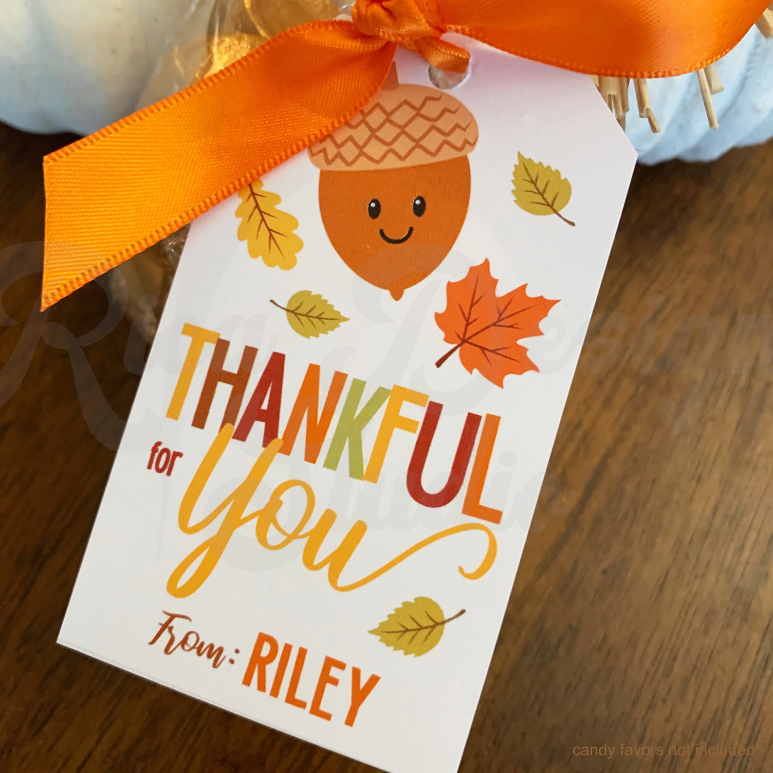 Personalized THANKSGIVING Favor Tags Thankful for You Gift - Etsy