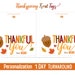 Personalized THANKSGIVING Treat Tags Thankful for You Gift - Etsy