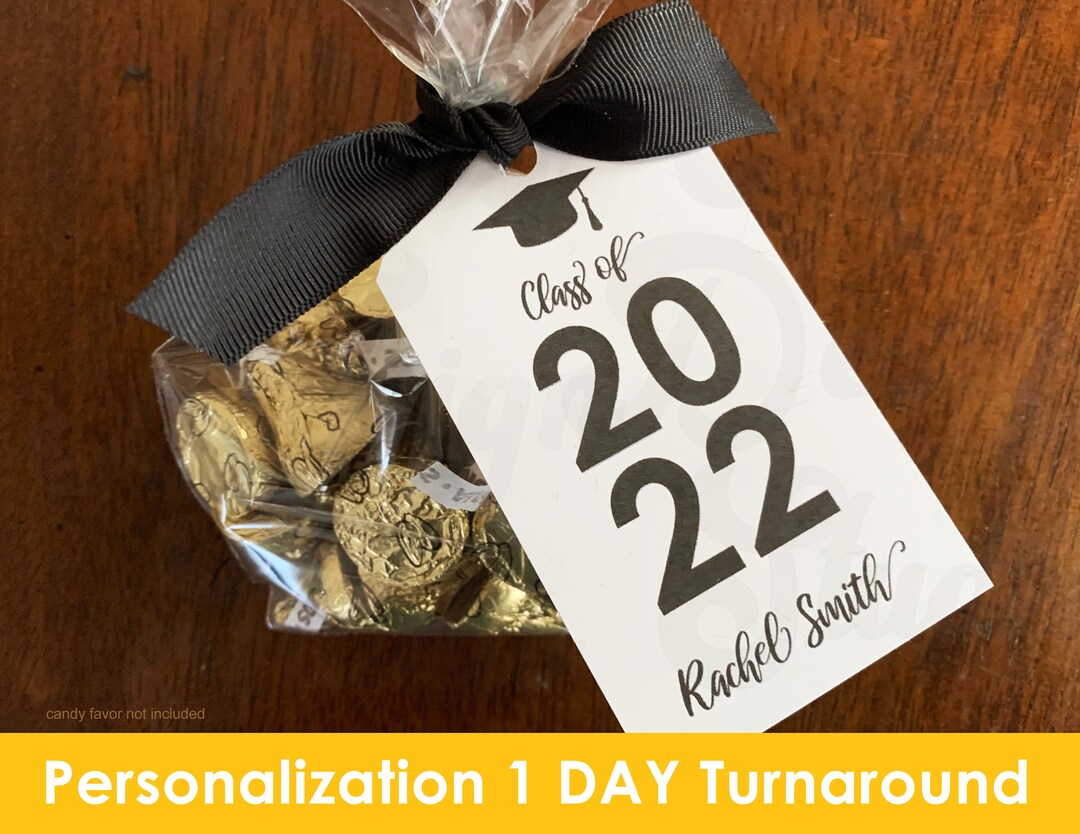 Personalized Graduation Thank You Favor Tags Gift Sweet Treat Tags High ...