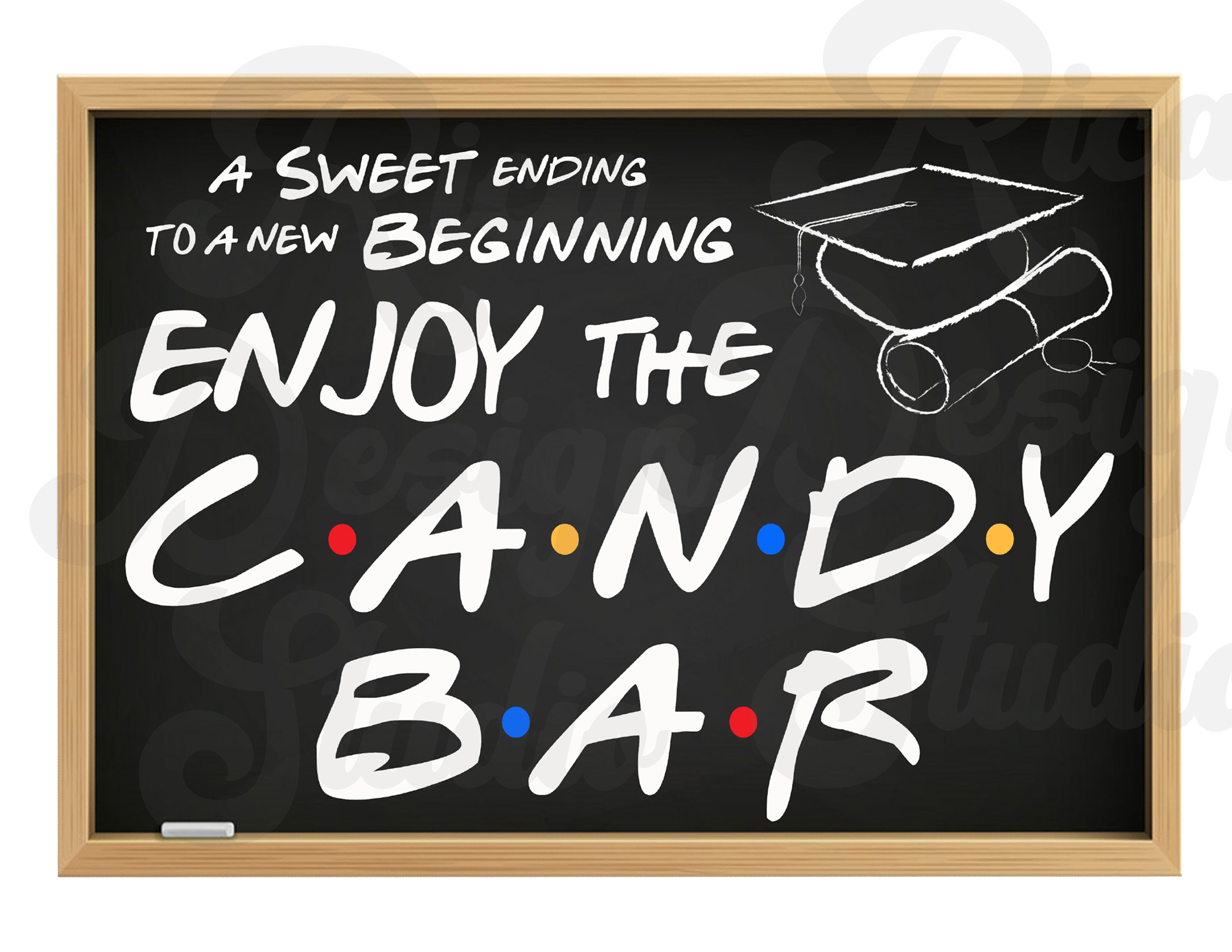 Graduation Candy Bar Signs Printable Friends Graduation - Etsy