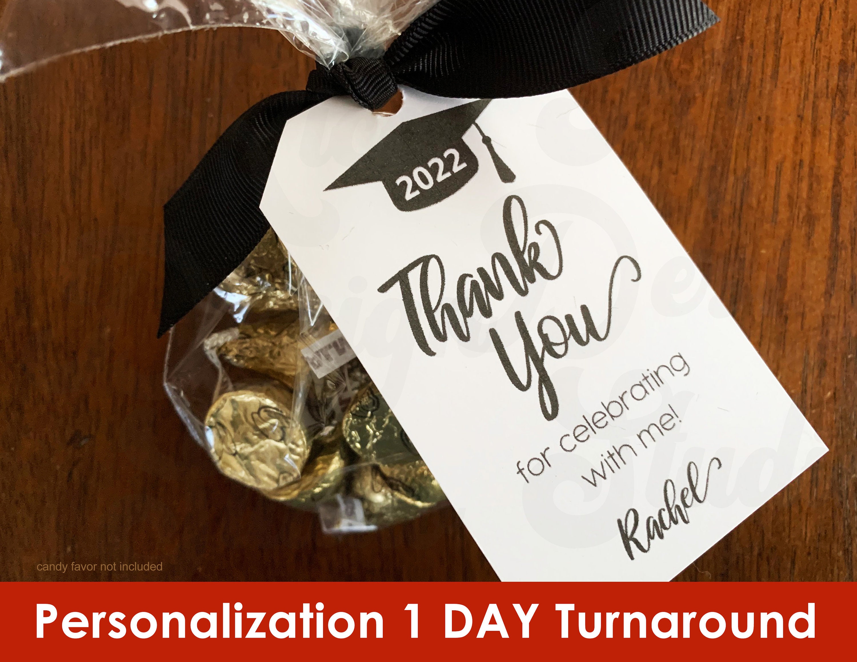 Personalized Graduation Treat Tags Thank You Gift Favor Tags - Etsy