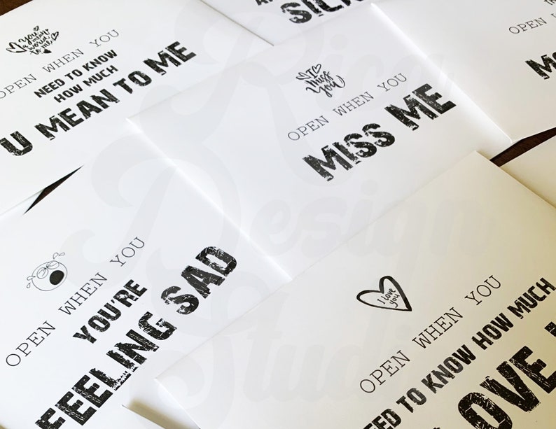 Open When Envelopes Long Distance Relationship Envelopes - Etsy