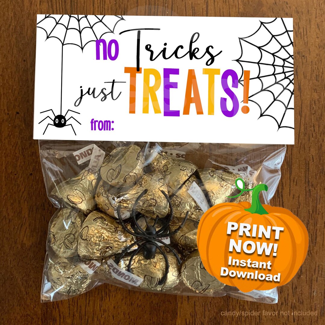 Halloween Trick or Treat Tags Gift Tags Trick or Treat Favor Tags ...