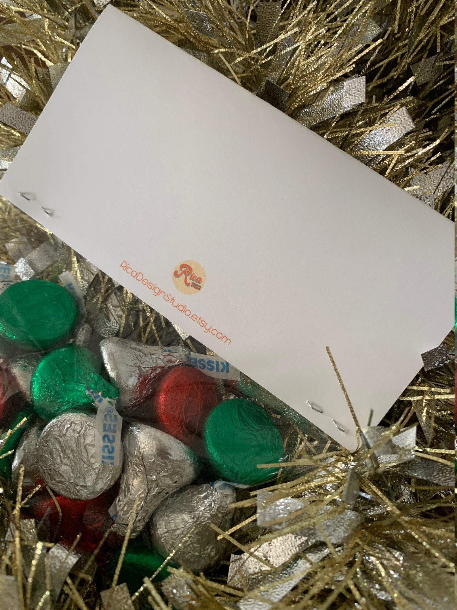 Personalized Christmas Treat Tags SANTA Kisses Holiday Favor | Etsy