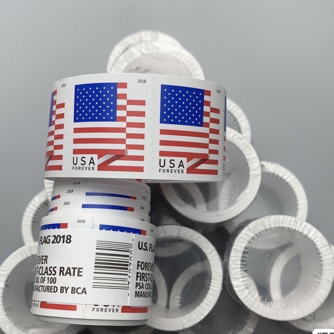 10 Rolls of 1000 Forever Stamps Flag Stamps Fast Shipping - Etsy