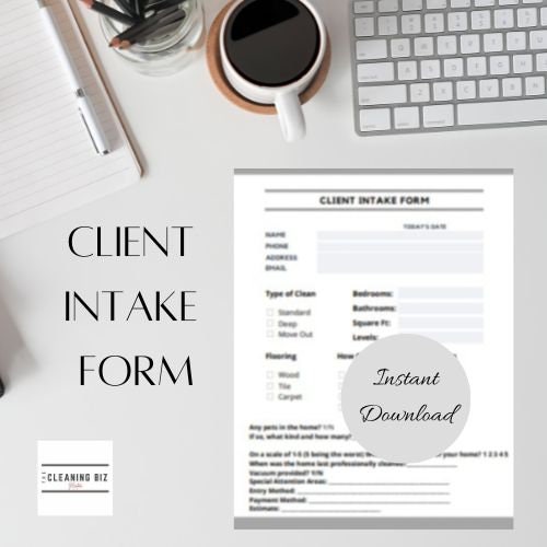 Client Intake Form for Cleaning Business - House Cleaning New Client ...