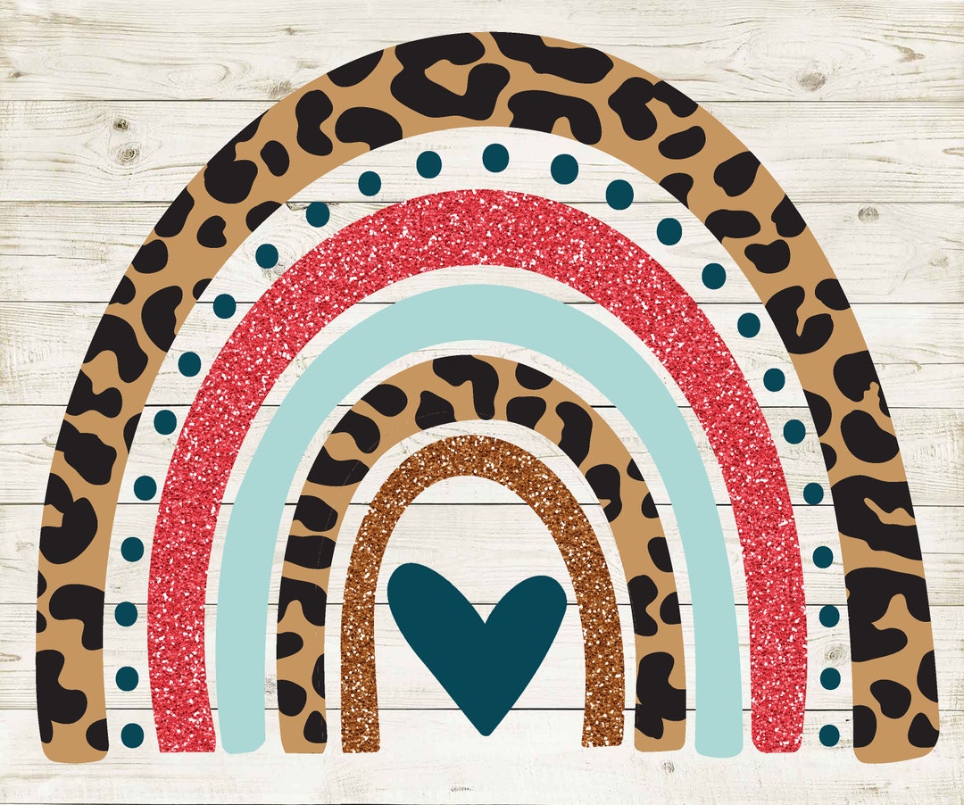Rainbow Leopard Glitter PNG Digital Download - Etsy