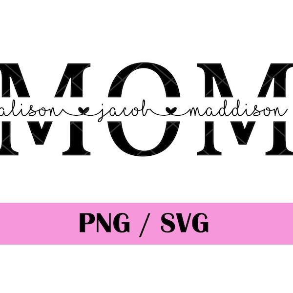 Mom Est Svg - Etsy
