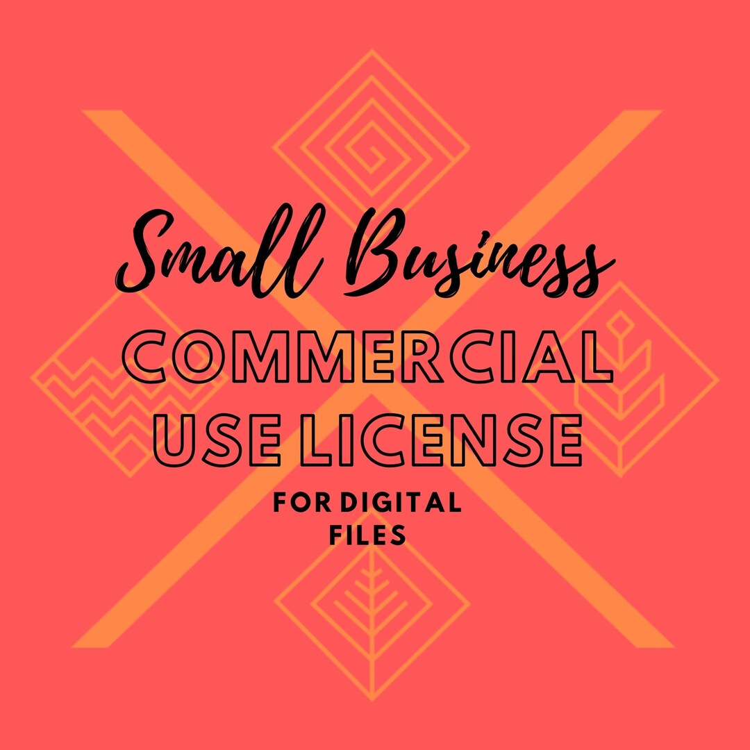 Digital Download Commercial Use License for Small Businesses: 1 Design ...