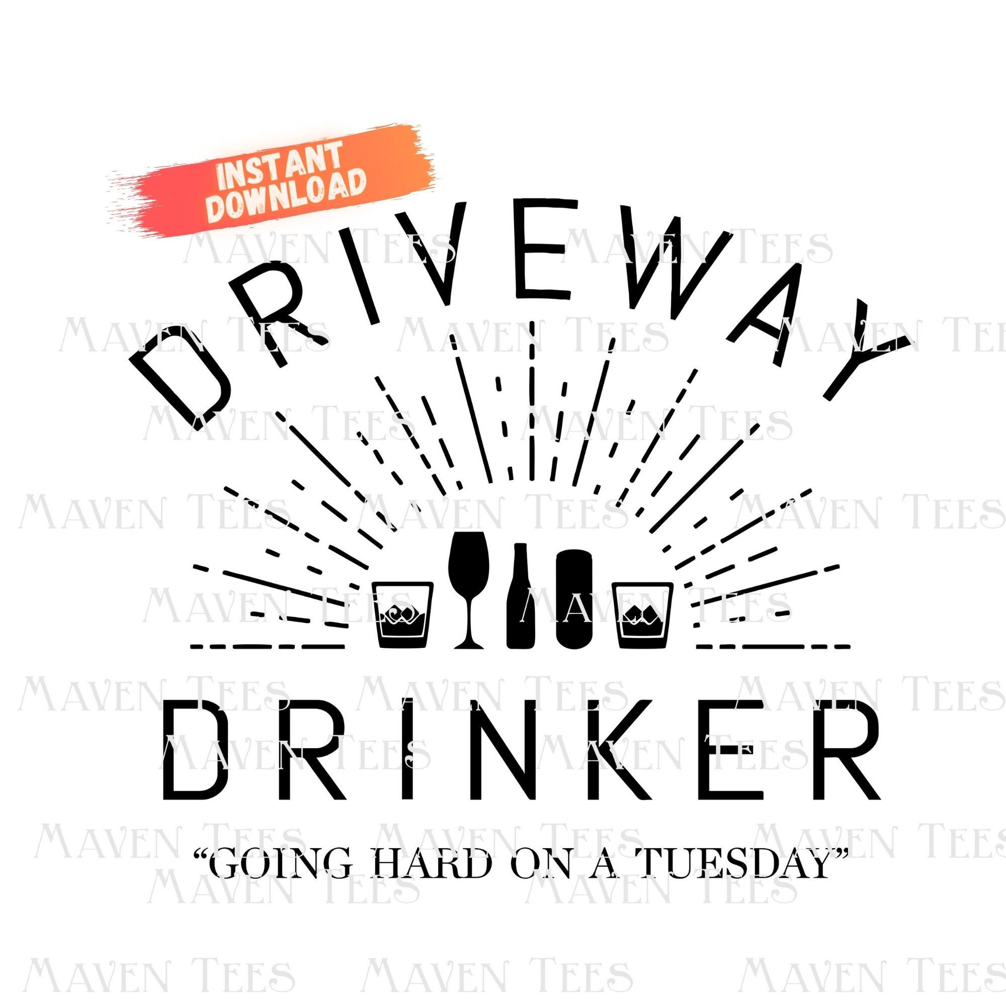 Driveway Drinker SVG, Labor Day Weekend Halloween Cricut Design Funny ...